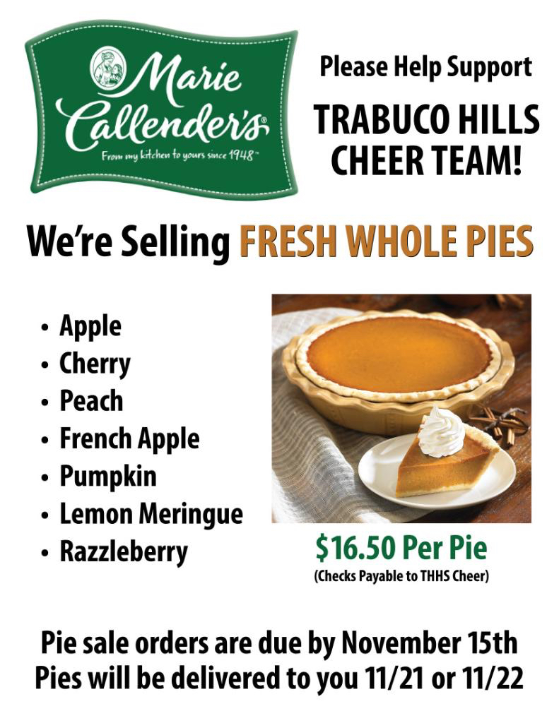 Thanksgiving Pie Ad – Trabuco Hills Pep Squad